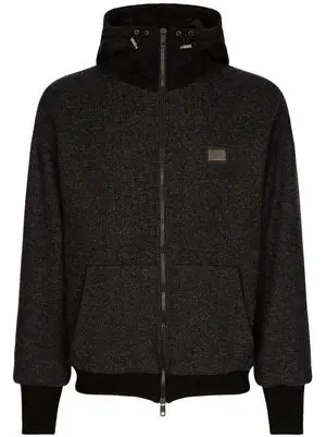 Dolce & Gabbana Hooded Zip-up Jacket - Black
