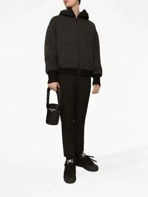 Dolce & Gabbana Hooded Zip-up Jacket - Black