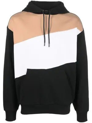 BOSS Striped Cotton Hoodie