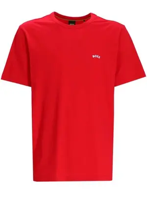 BOSS Logo-print Organic-cotton T-shirt