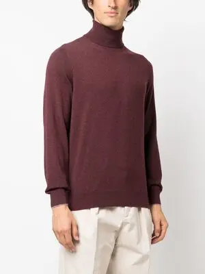 Brunello Cucinelli Roll-neck Cashmere Jumper - Purple