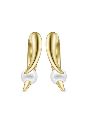 TASAKI 18kt Yellow Danger Horn Plus Earrings - Gold