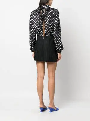 MSGM Hybrid Polka-dot Mini Dress