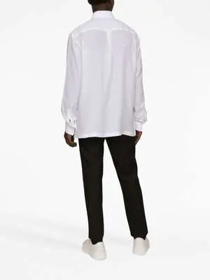 Dolce & Gabbana Long-sleeved Button-up Linen Shirt