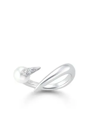 TASAKI 18kt White Gold Danger Horn Ring