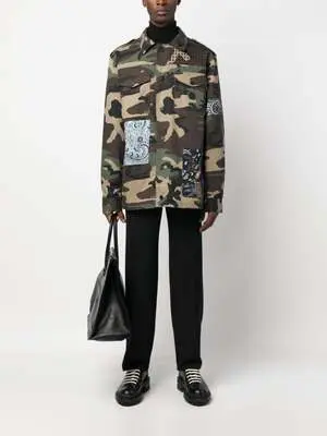 Philipp Plein Camouflage-print Patchwork Jacket