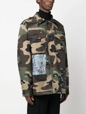 Philipp Plein Camouflage-print Patchwork Jacket