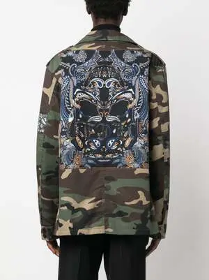 Philipp Plein Camouflage-print Patchwork Jacket