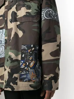 Philipp Plein Camouflage-print Patchwork Jacket