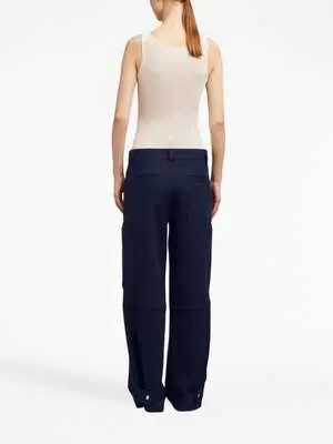 AMI Paris Tailored Cut Wide-leg Trousers
