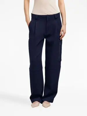 AMI Paris Tailored Cut Wide-leg Trousers