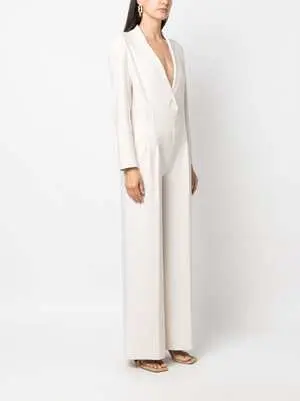 Norma Kamali Single Breasted V-neck Jumpsuit