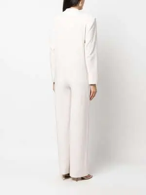 Norma Kamali Single Breasted V-neck Jumpsuit
