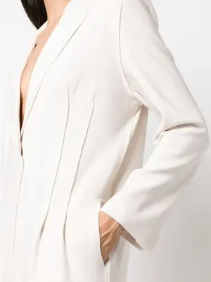 Norma Kamali Single Breasted V-neck Jumpsuit