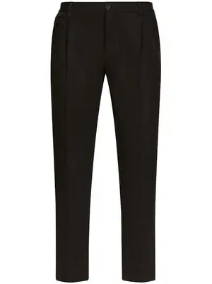 Dolce & Gabbana Pressed-crease Tailored Trousers - Black
