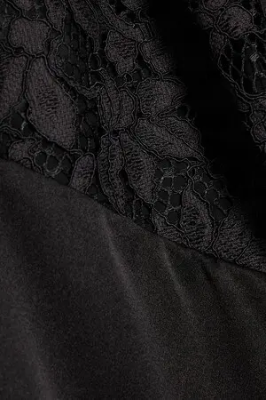 Rag & Bone Corded Lace-paneled Silk-satin Dress