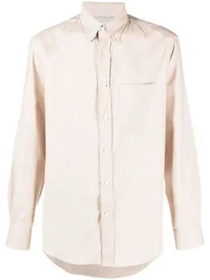 Brunello Cucinelli Long-sleeve Cotton Shirt - Neutrals