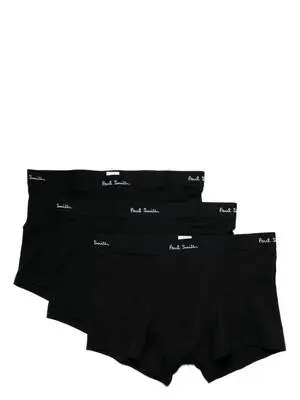 Paul Smith Logo-print Briefs Pack Of Three - Black