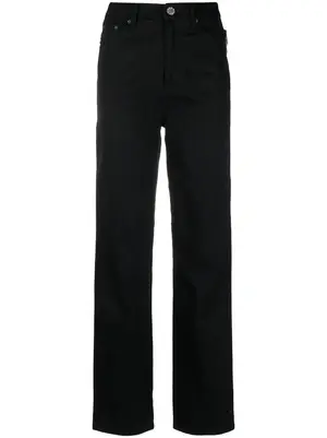 ROTATE BY BIRGER CHRISTENSEN Crystal-embellished Straight-leg Jeans