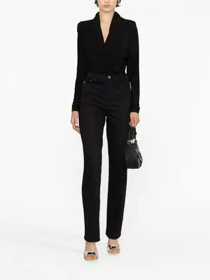 ROTATE BY BIRGER CHRISTENSEN Crystal-embellished Straight-leg Jeans