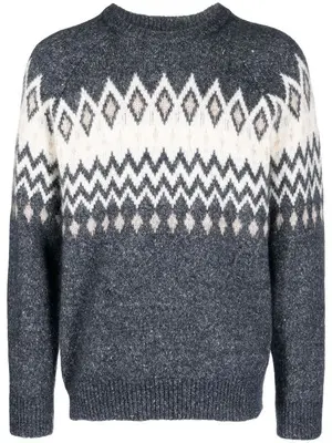Brunello Cucinelli Argyle Wool-blend Jumper