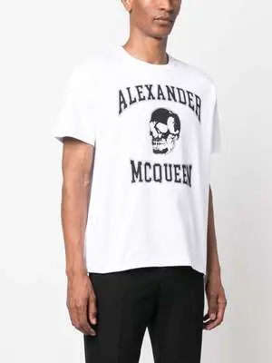 Alexander McQueen Skull Logo-print T-shirt - White