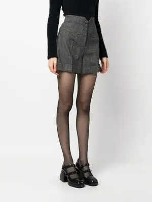 Moschino Slub-texture High-waisted Shorts