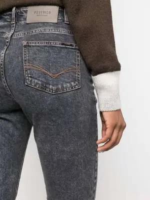 Peserico Stonewashed Mid-rise Skinny Jeans