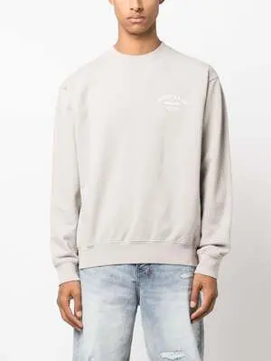 SPORTY & RICH Logo-print Crew-neck Sweatshirt