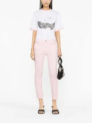 Dsquared2 Low-rise Tapered Jeans - Pink