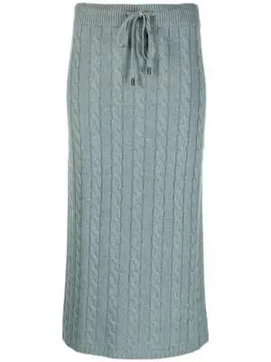 Peserico Cable-knit Midi Skirt