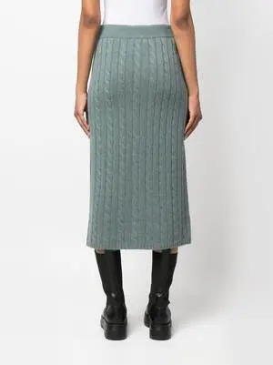 Peserico Cable-knit Midi Skirt