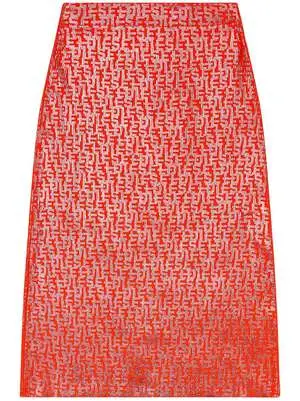 DIESEL® M-ikaria Monogram-print Midi Skirt