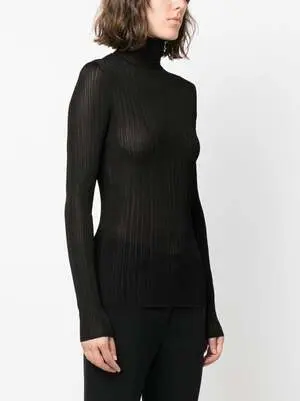 TOM FORD Roll-neck Ribbed-knit Jumper - Black