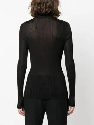 TOM FORD Roll-neck Ribbed-knit Jumper - Black