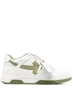 Off-White Off-White Out Of Office OOO Leather Sneakers White Sage
