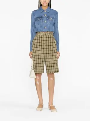 GANNI Organic Cotton Cropped Denim Jacket