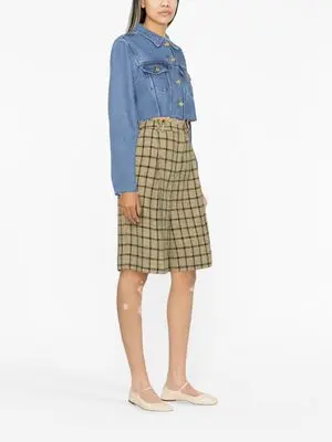 GANNI Organic Cotton Cropped Denim Jacket