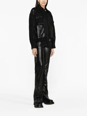 Versace Glittered Leather Bomber Jacket