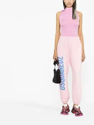 Dsquared2 Cotton Logo Print Track Pants