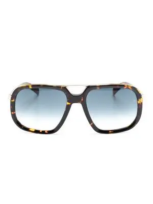 DB EYEWEAR BY DAVID BECKHAM Tortoiseshell Pilot-frame Sunglasses - Brown