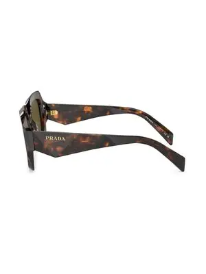 Prada Tortoiseshell Square Frame Sunglasses - Green
