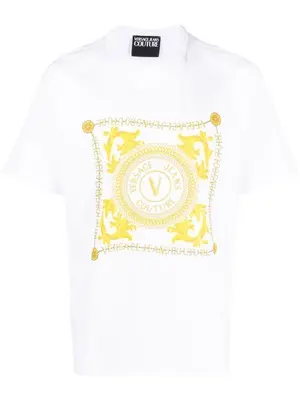 Versace Logo-print Cotton T-shirt - White