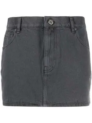 ROTATE BY BIRGER CHRISTENSEN Logo-patch Denim Skirt