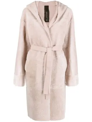 BLANCHA Reversible Shearling Coat - Pink