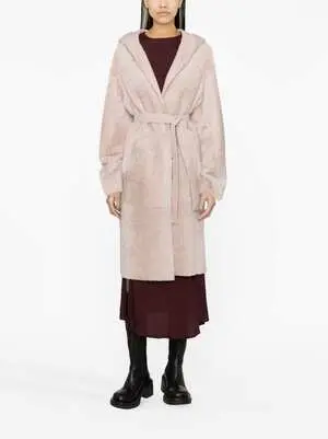 BLANCHA Reversible Shearling Coat - Pink