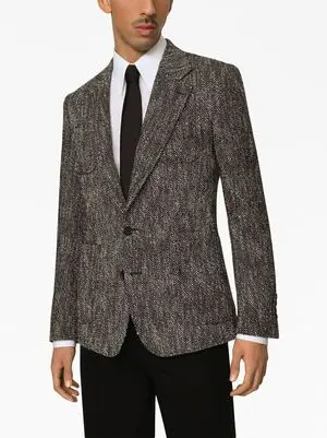 Dolce & Gabbana Single-breasted Herringbone Jacket