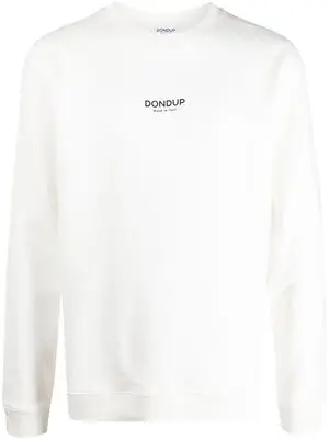 DONDUP Logo-print Cotton Sweatshirt - White