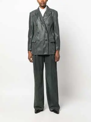 Brunello Cucinelli Straight-leg Leather Trousers