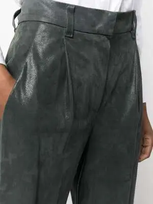 Brunello Cucinelli Straight-leg Leather Trousers